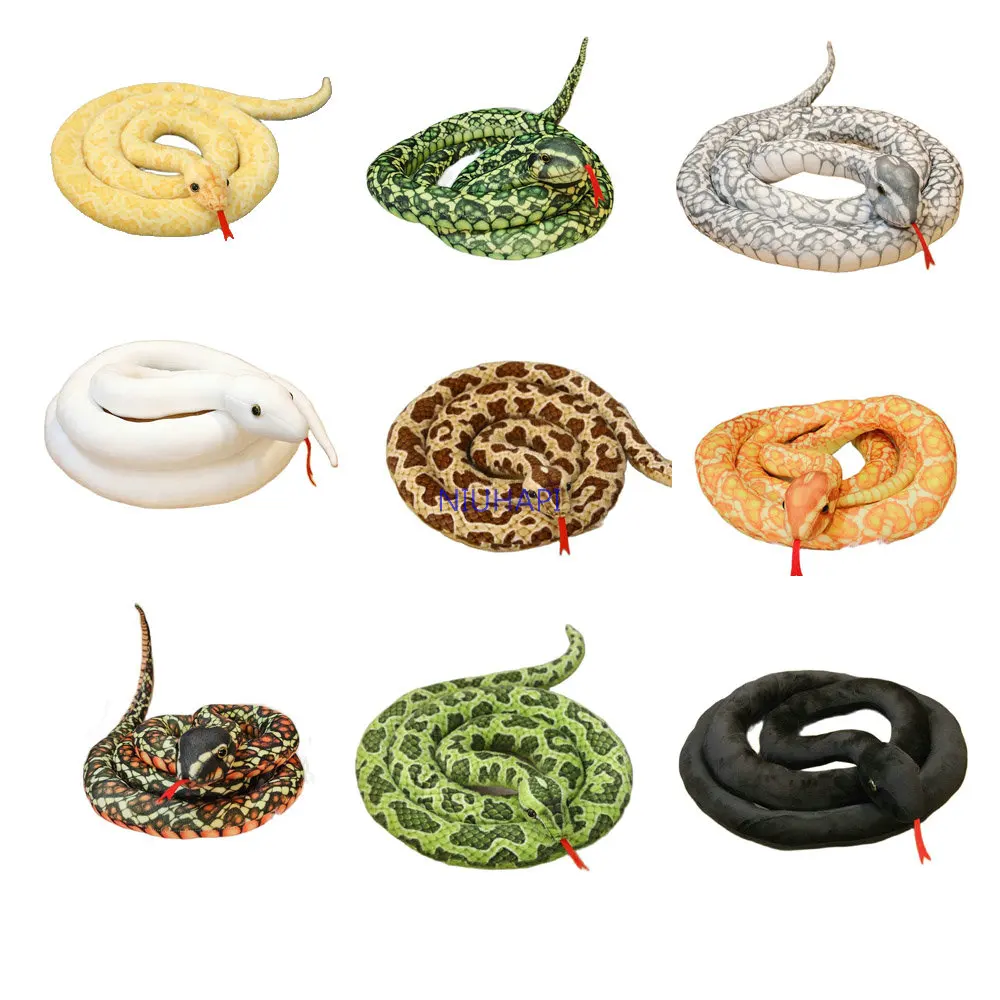 1pc-200cm-300cm-Riesen-schlangen-Pl-sch-tiers-imulation-lange-goldene ...
