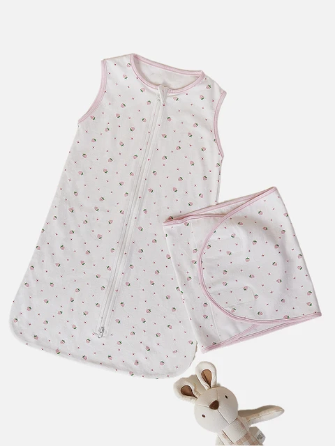 Newborn Baby Summer Cotton Sleeveless Sleeping Bags Swaddle Wrap Infant ...