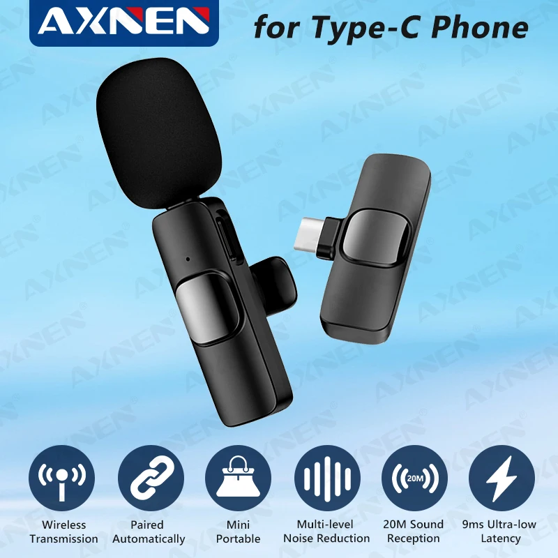 Type-C-Wireless-Lavalier-Microphone-for-TypeC-Smartphone-Computer-PC ...