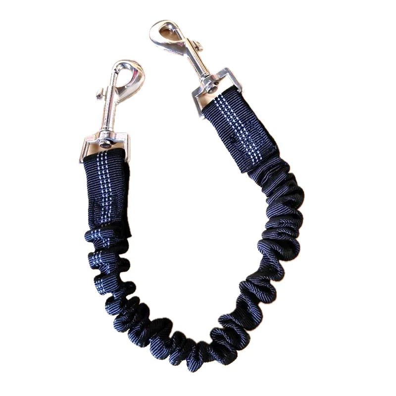 Elasticity Dog Leash Extend Rope Double Clips Buffer Nylon Harness 2 ...