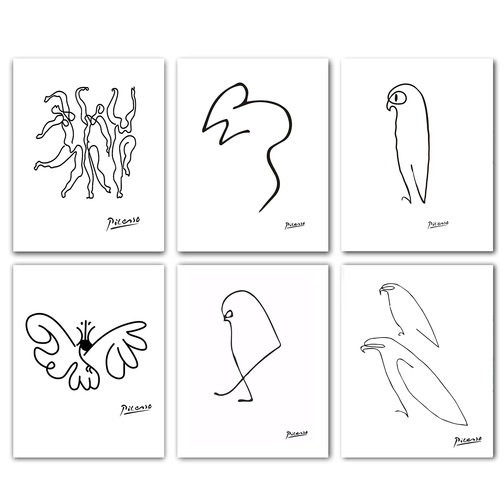 Picasso Line Drawing Animals