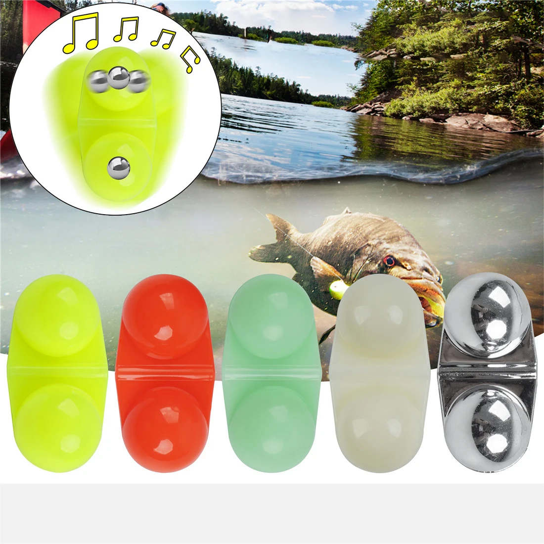 30PCS-Fishing-Double-Rattle-Portable-ABS-Sea-Fishing-Attractor-Bell ...