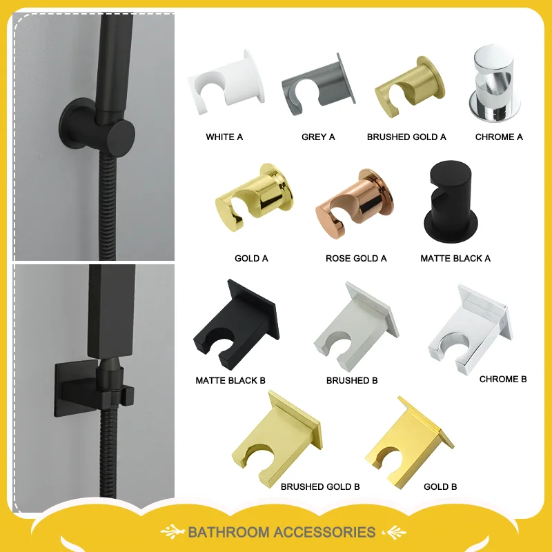 Brass-Shower-Holder-Handheld-Spray-Bracket-Shower-Supports-Screw-Wall ...