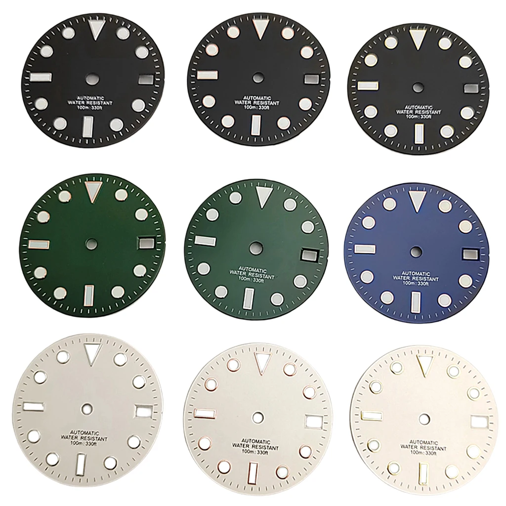 28-5mm-Watch-Dial-With-Date-Window-Luminous-Sterile-Fit-NH35-NH36 ...