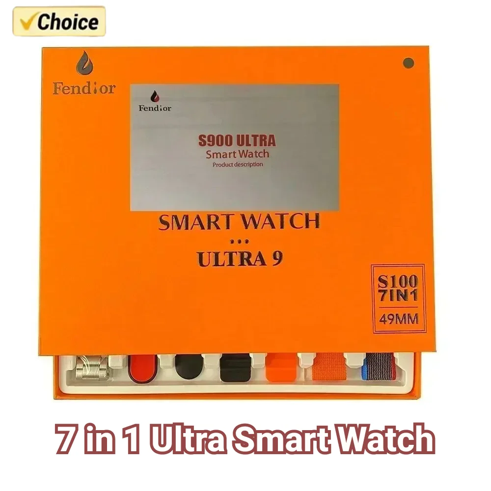 Smartwatch-S900-Ultra-com-estojo-protetor-7-pulseiras-de-rel-gio-tela ...