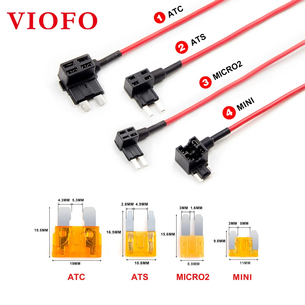 Viofo 4PCS*2 Car Circuit Fuse Tap ATC ATS MICRO2 MINI Adapter Holder
