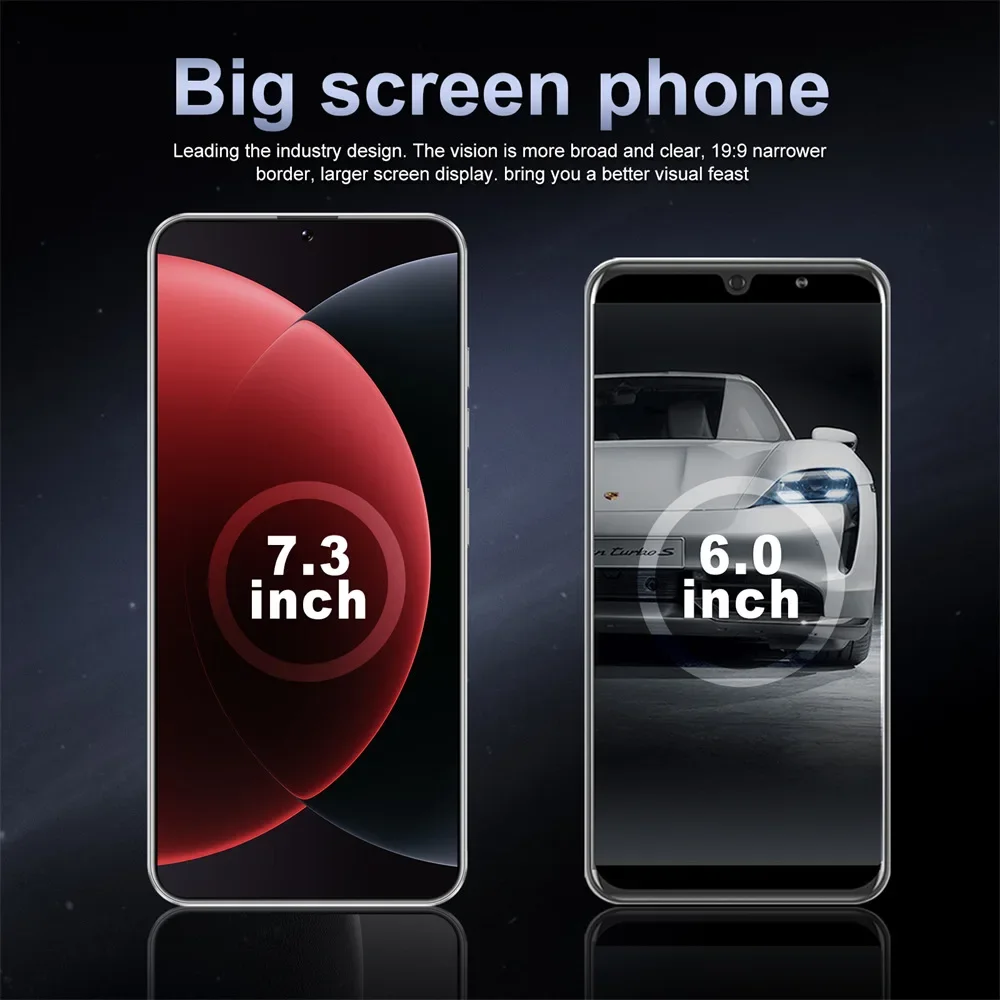 Téléphone portable original M2025 Ultra 15, écran de 7.3 pouces, smartphone 4G, 5G, Android 14 ...