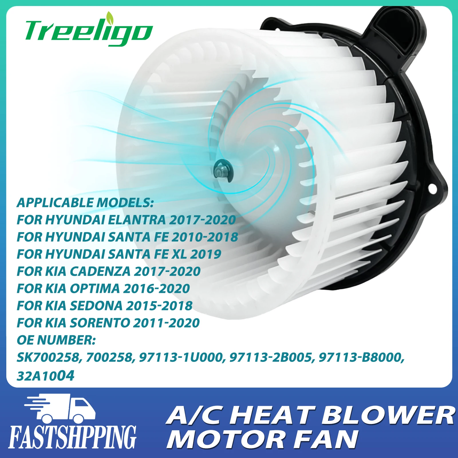Treeligo Air Conditioner Blower Motor Fan For HYUNDAI ELANTRSK700258 ...