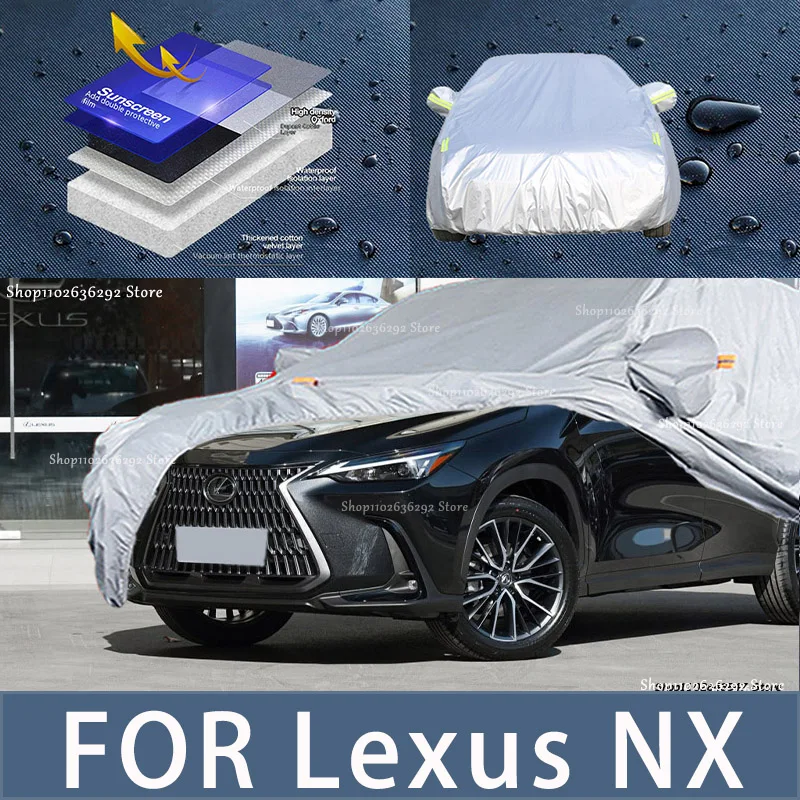 For LEXUS NX Outdoor Protection Full Car Covers Snow Cover Sunshade ...