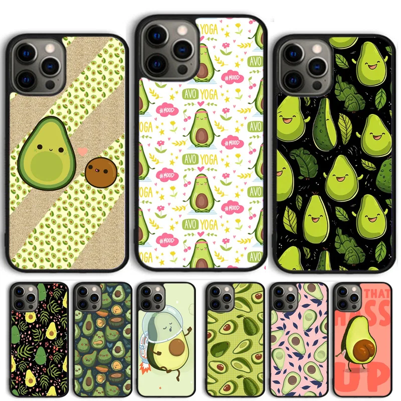Cute-Avocado-Fruit-Phone-Case-Cover-For-iPhone-15-11-13-14-Pro-Max-12 ...