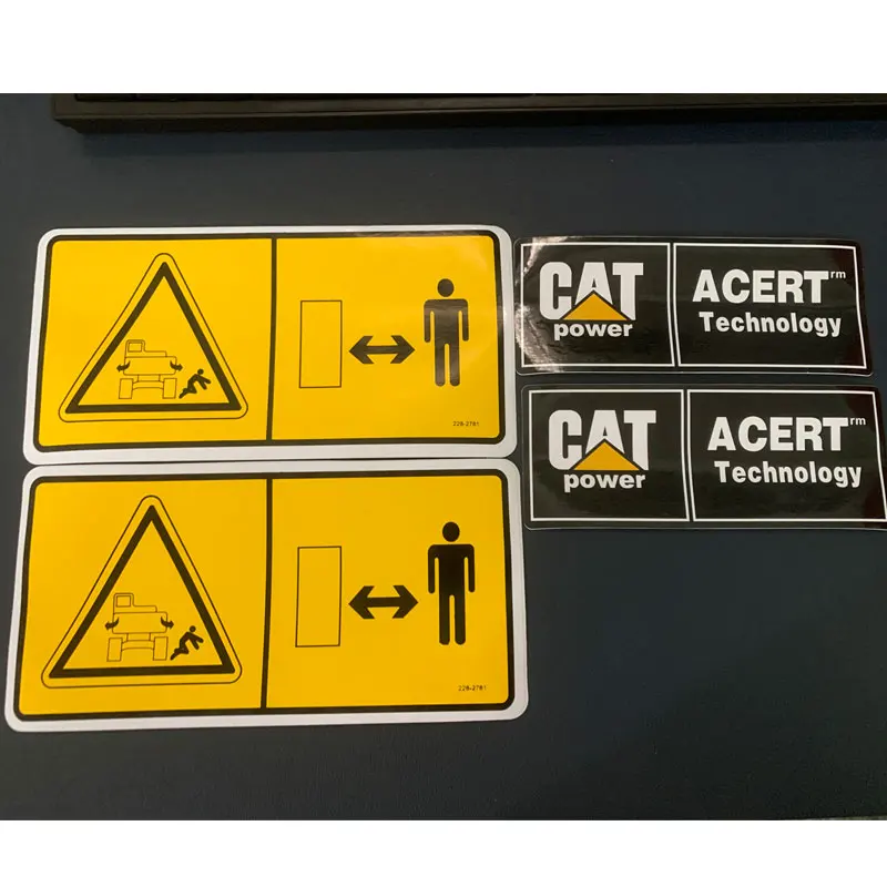 For-Caterpillar-Stickers-E313-E320-E323-E330-E336-Yellow-Danger-Safety ...