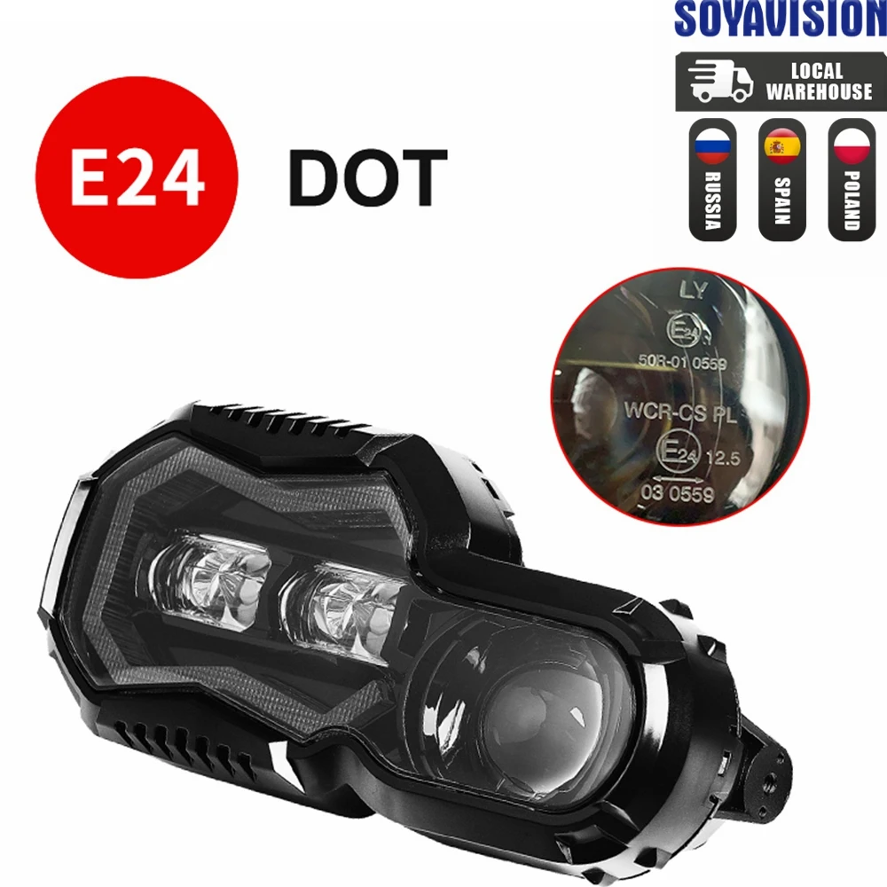Faro delantero LED para motocicleta, luz diurna de ojo angular para BMW ...