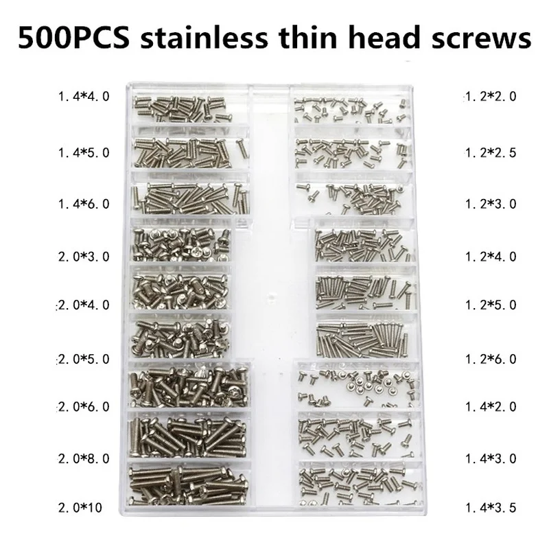 18-Types-Mini-Screw-Nuts-500Pcs-DIY-Kit-Laptop-Computer-Assemble-Repair ...
