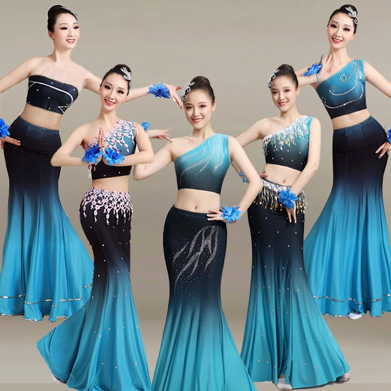 Peacock Dancer Clothes Nationality Clothing Female Chidlren Traditional ...