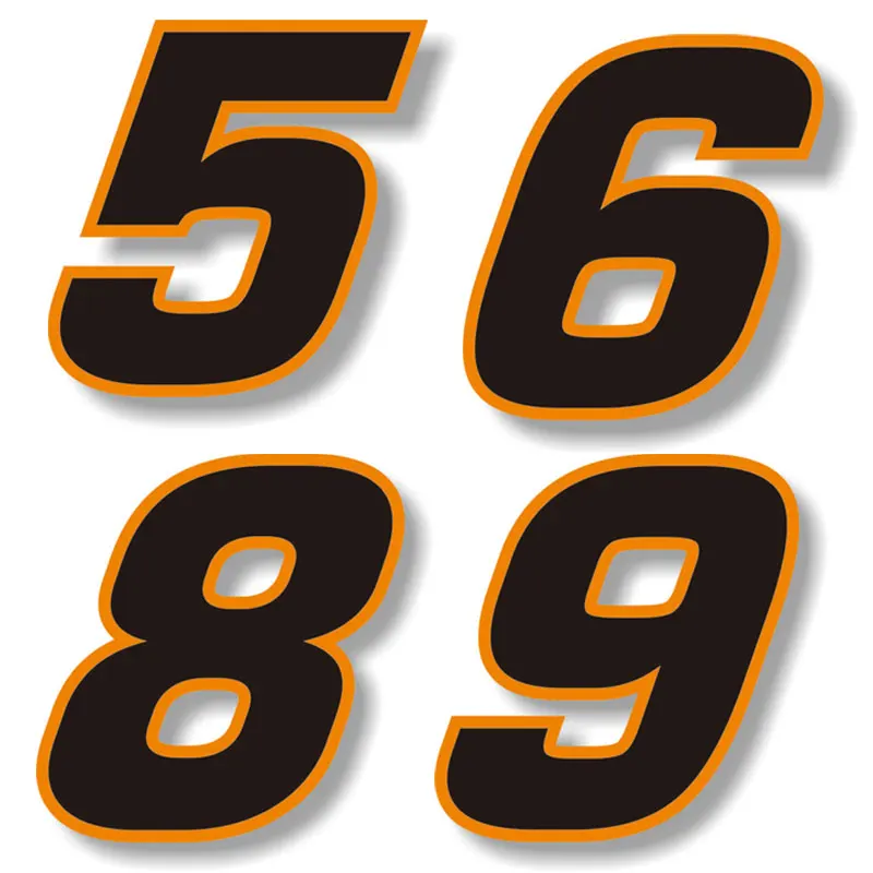 Customized Racing Numbers Car Stickers Arabic Numerals 0 1 2 3 Vinyl ...