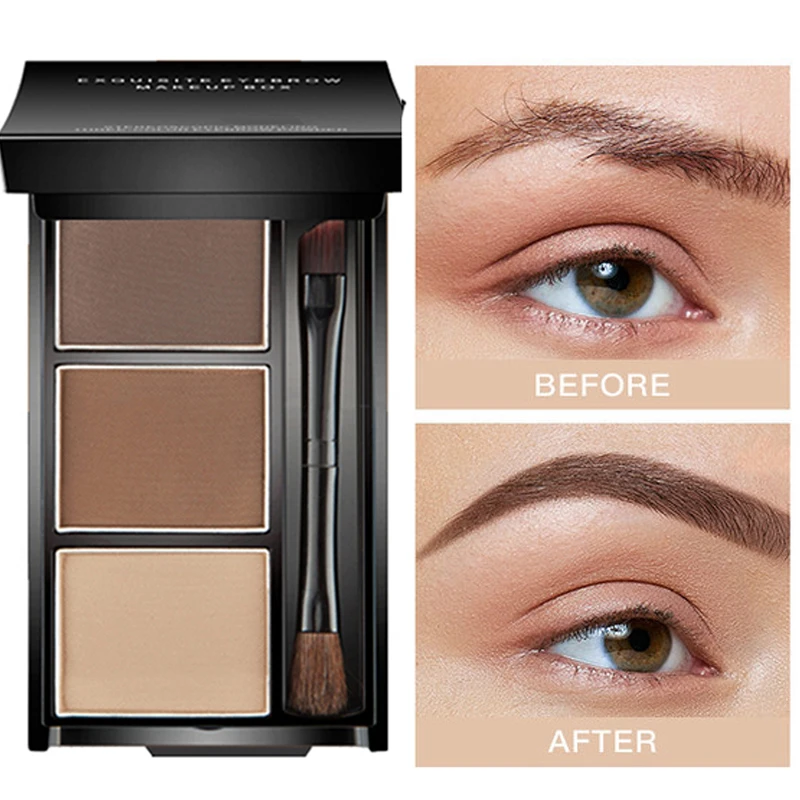 3-Colors-set-Eyebrows-Powder-Palette-Waterproof-Sweat-proof-Black-Brown ...