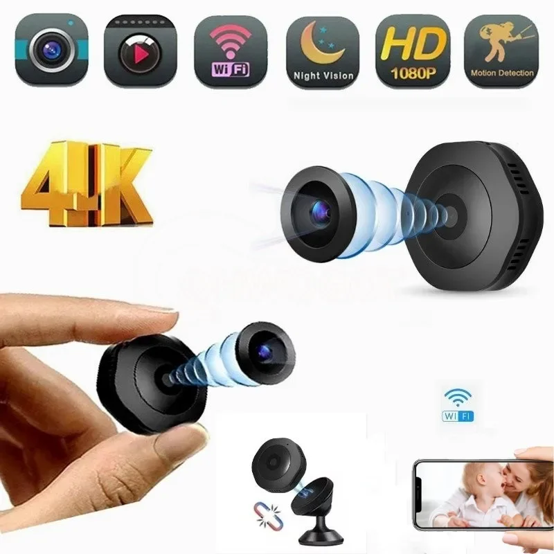 4K-1080p-HD-Mini-Wireless-Camera-Portable-Cam-Espion-Invisible-IR-CUT ...