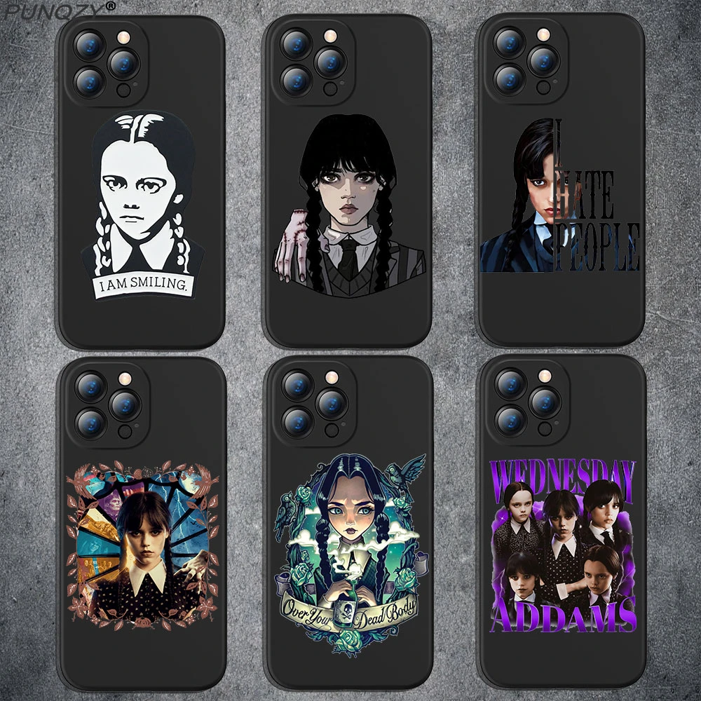 Anime Wednesday Addams Phone Case For iphone 14 pro max 11 pro max 12 ...