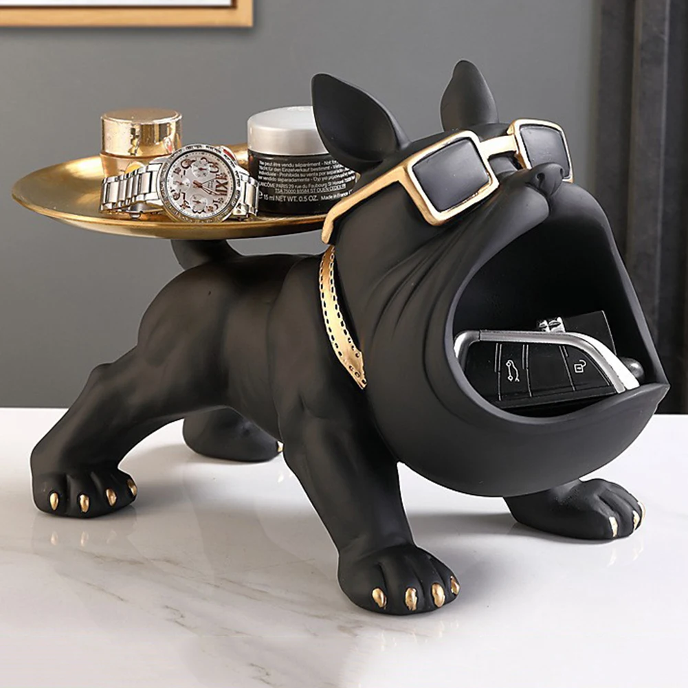 Bulldog-Storage-Sculpture-Entrance-Crafts-Resin-Storage-Box-Decor-Candy ...