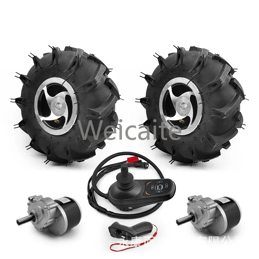 10-Inch Wheel 24V 500W Dual Drive Motor Kit Joystick Remote Control ...