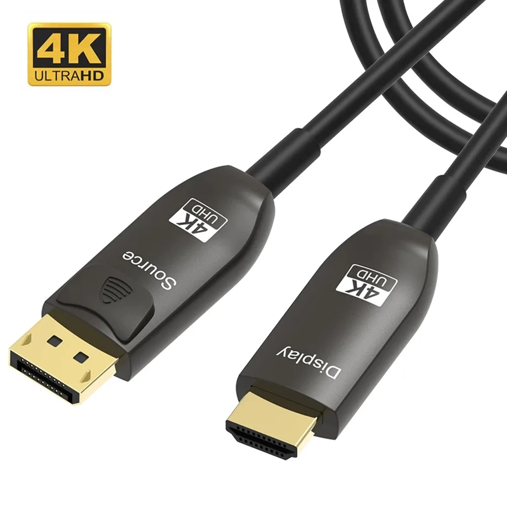 True-color-DisplayPort-to-HDMI-compatible-Fiber-Optic-Cable-3D-HDCP-HDR ...