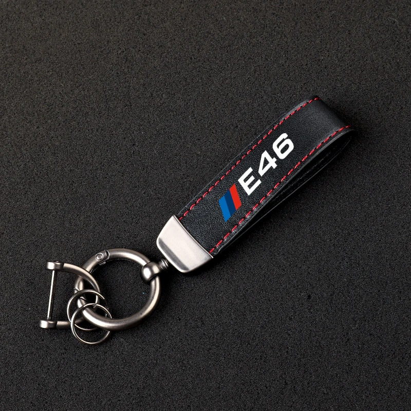 Luxury Leather Lanyard Keychain Car Key Ring Jewelry for Bmw e46 e60 ...