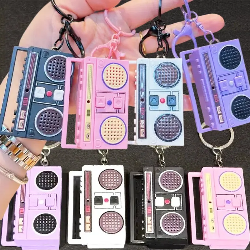 Nostalgic Mini Radio Recorder Keychain Nostalgic Vintage Mini Retro ...