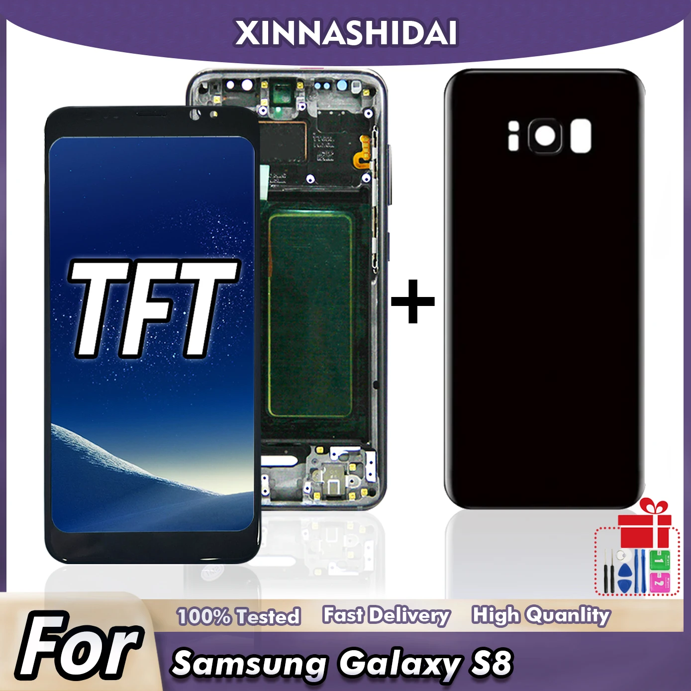 TFT-LCD-Display-For-S8-LCD-with-frame-For-SAMSUNG-Galaxy-S8-G950 ...