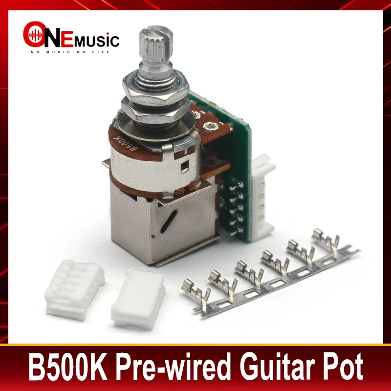 2Pcs-Guitar-Push-Pull-Potentiometer-B500K-Pre-wired-with-PCB-Coil-Split ...