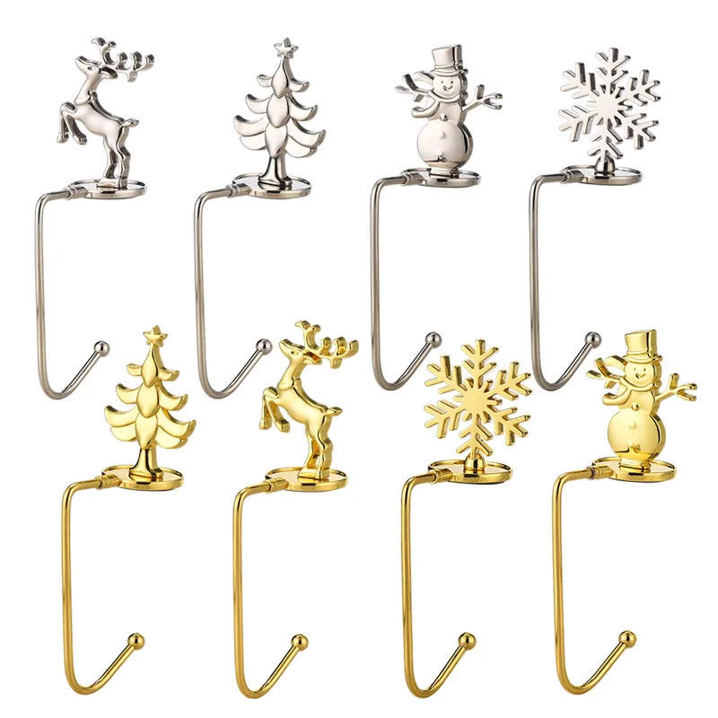 Christmas-Metal-Hook-Creative-Xmas-Tree-Elk-Snowflake-Snowman-Hooks ...
