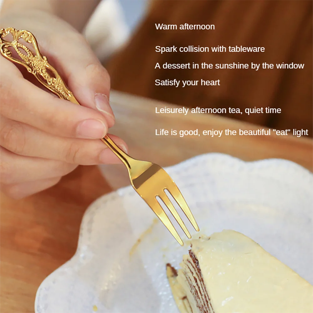 Fruit-Fork-Retro-Colorful-Colors-Mirror-Polishing-Stainless-Steel-Forks ...