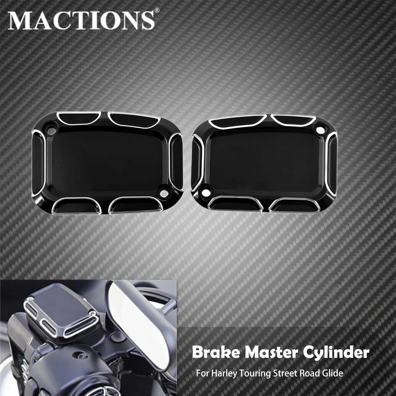Cylinder Covers 2PCS Front Brake Master Cylinder Cover CAP For Harley V ...