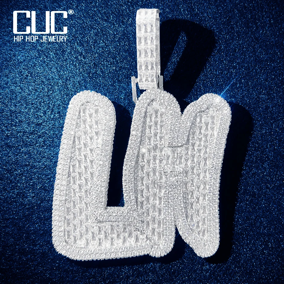 CUC-Custom-Mens-HipHop-Pendant-Icy-Zircon-Customized-Silver-Color ...
