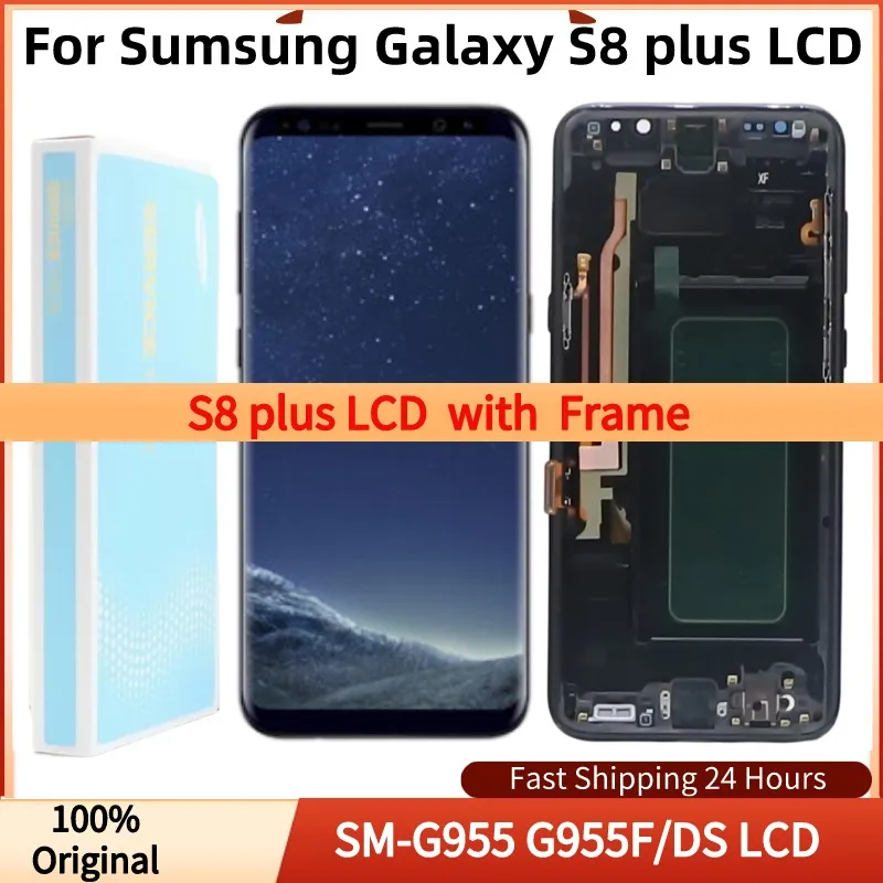 Original-5-8-AMOLED-Display-For-Samsung-Galaxy-S8-plus-LCD-With-Frame ...