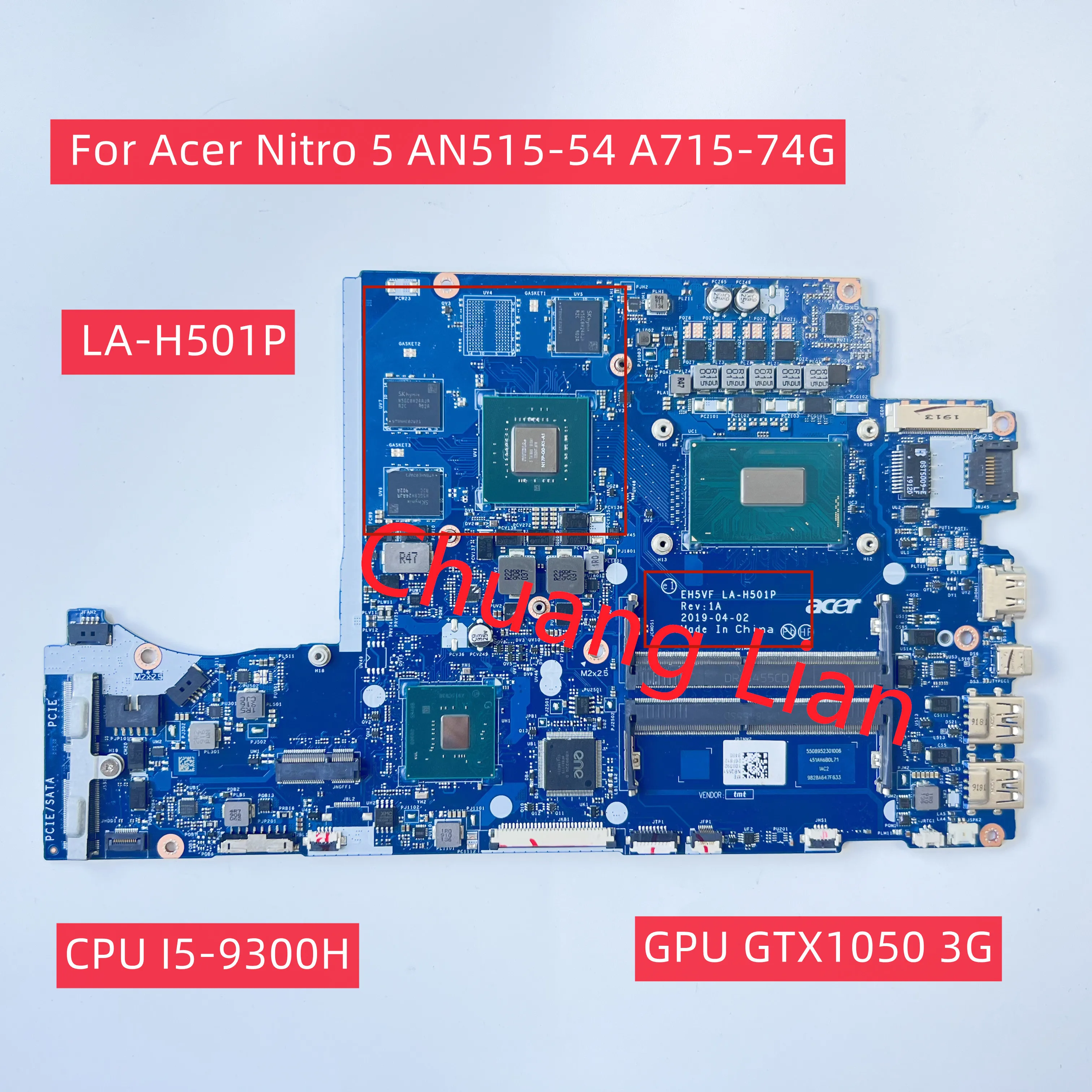 Eh5vf La-h501p For Acer Nitro 5 An515-54 A715-74g Laptop Motherboard ...