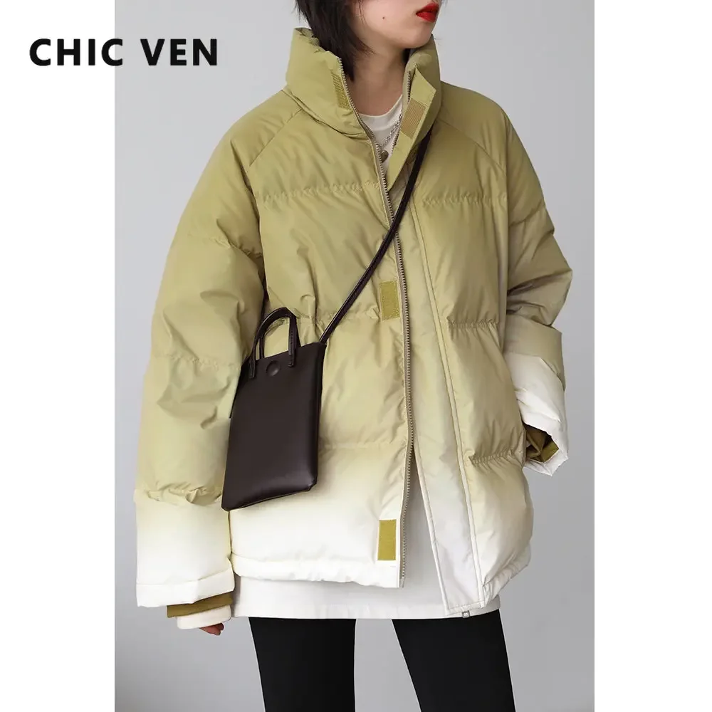CHIC-VEN-Women-s-Down-Coat-Reflective-Gradient-Thickened-Women-Bread ...