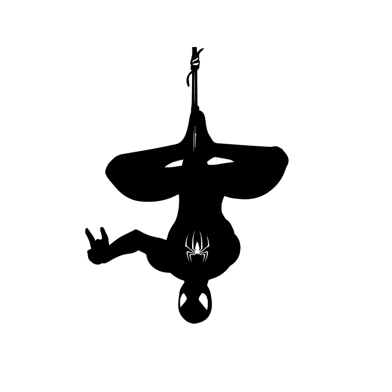 Spider Man Hanging Silhouette