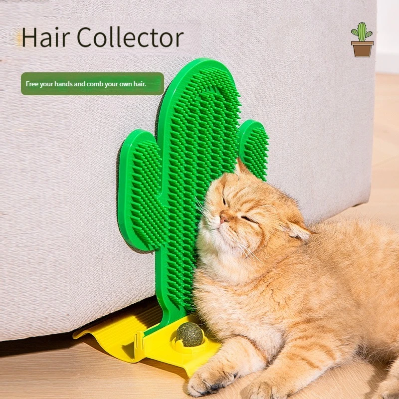 Cat-Hair-Scratch-Corner-Tickle-Cactus-Toy-Scratch-Scratch-Massage-Brush ...