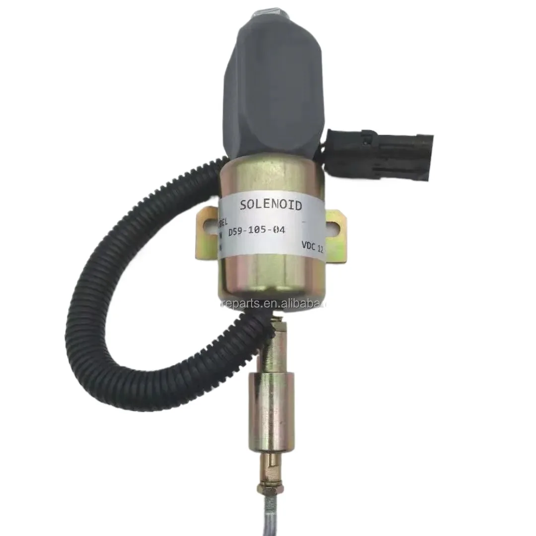 D59-105-04-Fuel-Cut-Stop-Solenoid-Valve-24V-Fits-Excavator-Diesel ...