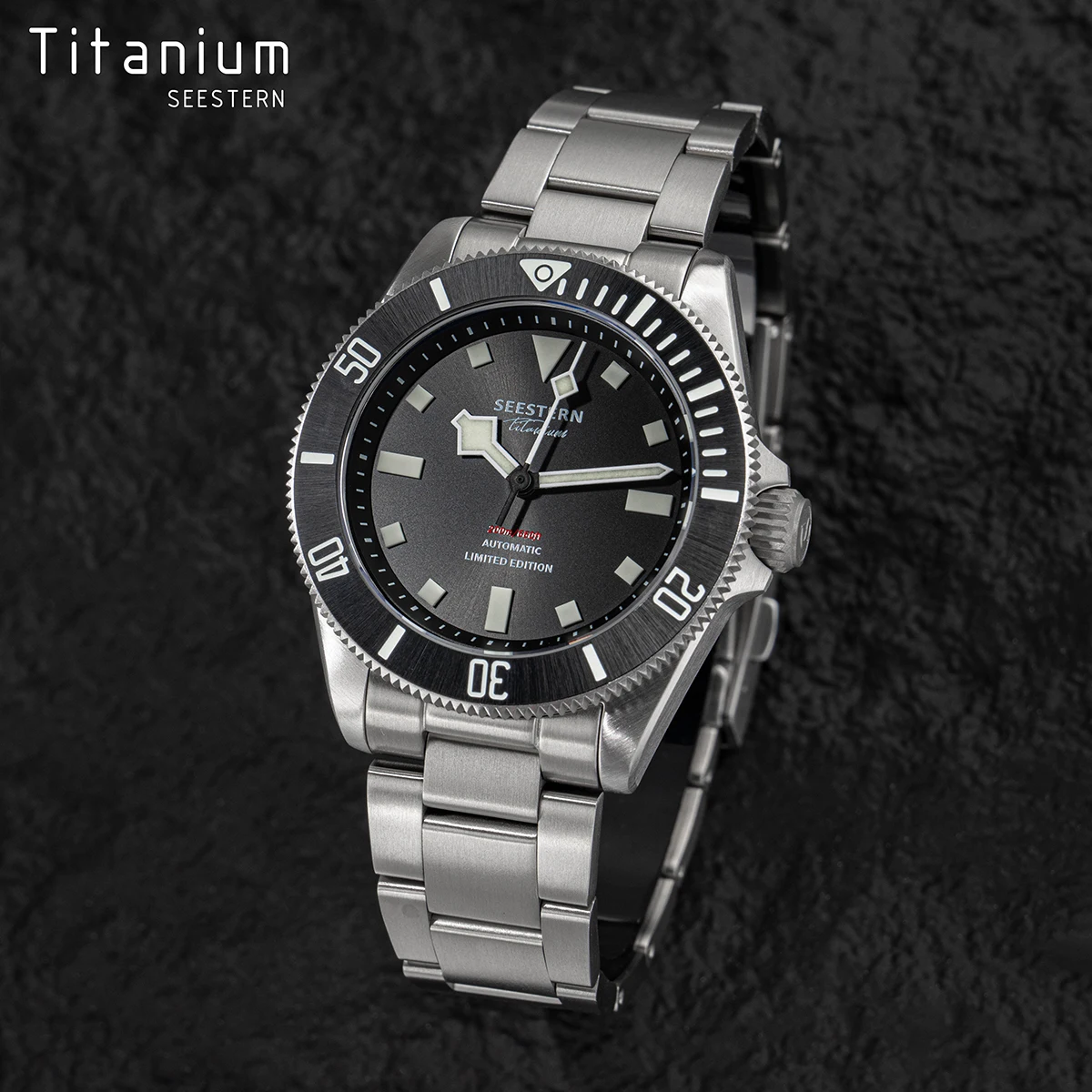 2023 New Titanium Grade 2 Men Watch Automatic Nh38 Movement 200m Dive ...