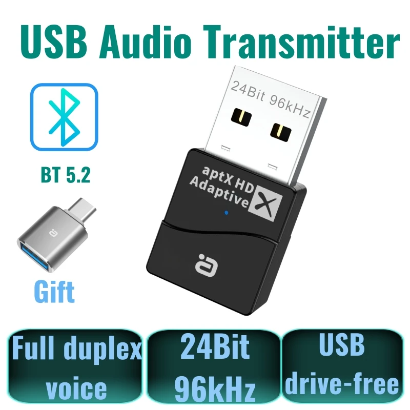 Bluetooth-Transmitter-Low-Latency-Wireless-USB-Bluetooth-5-2-Audio ...
