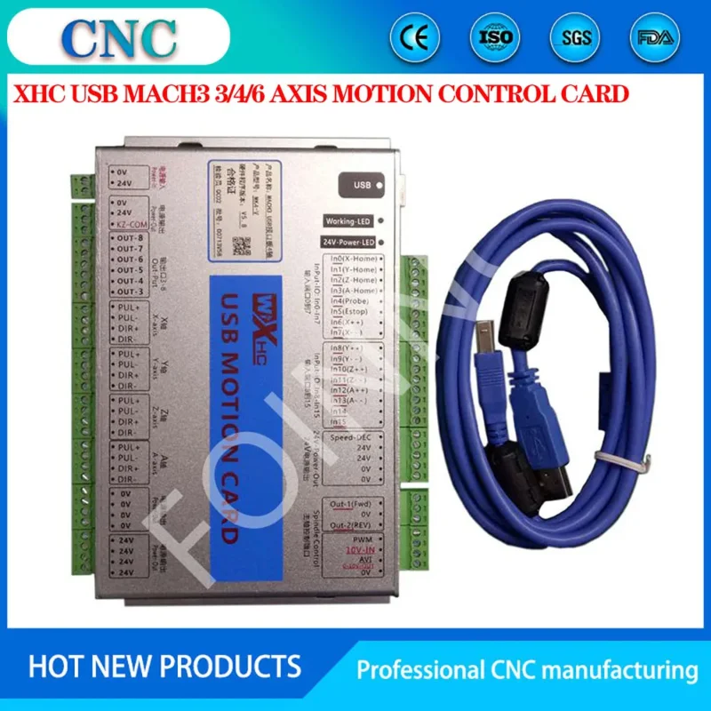 XHC Ethernet Mach3 Breakout Board 3 4 6 Axis USB Motion Control Card ...