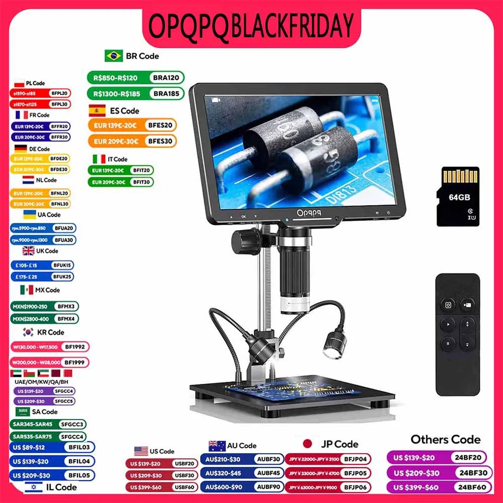 Opqpq-ODM501-24MP-Coin-Microscopes-10-inch-HDMI-LCD-Digital-Microscope ...