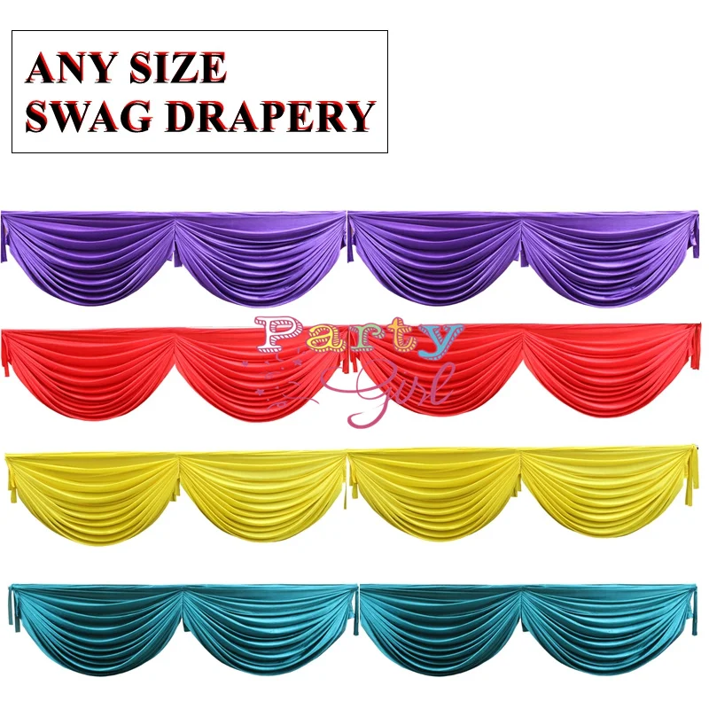 Wholesale Price Ice Silk Swag Drape For Wedding Backdrop Curtain Stage ...