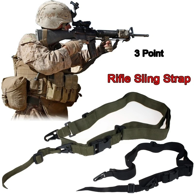 Tactical Durable 3 Point Gun Shoulder Strap Outdoor Rifle With ...
