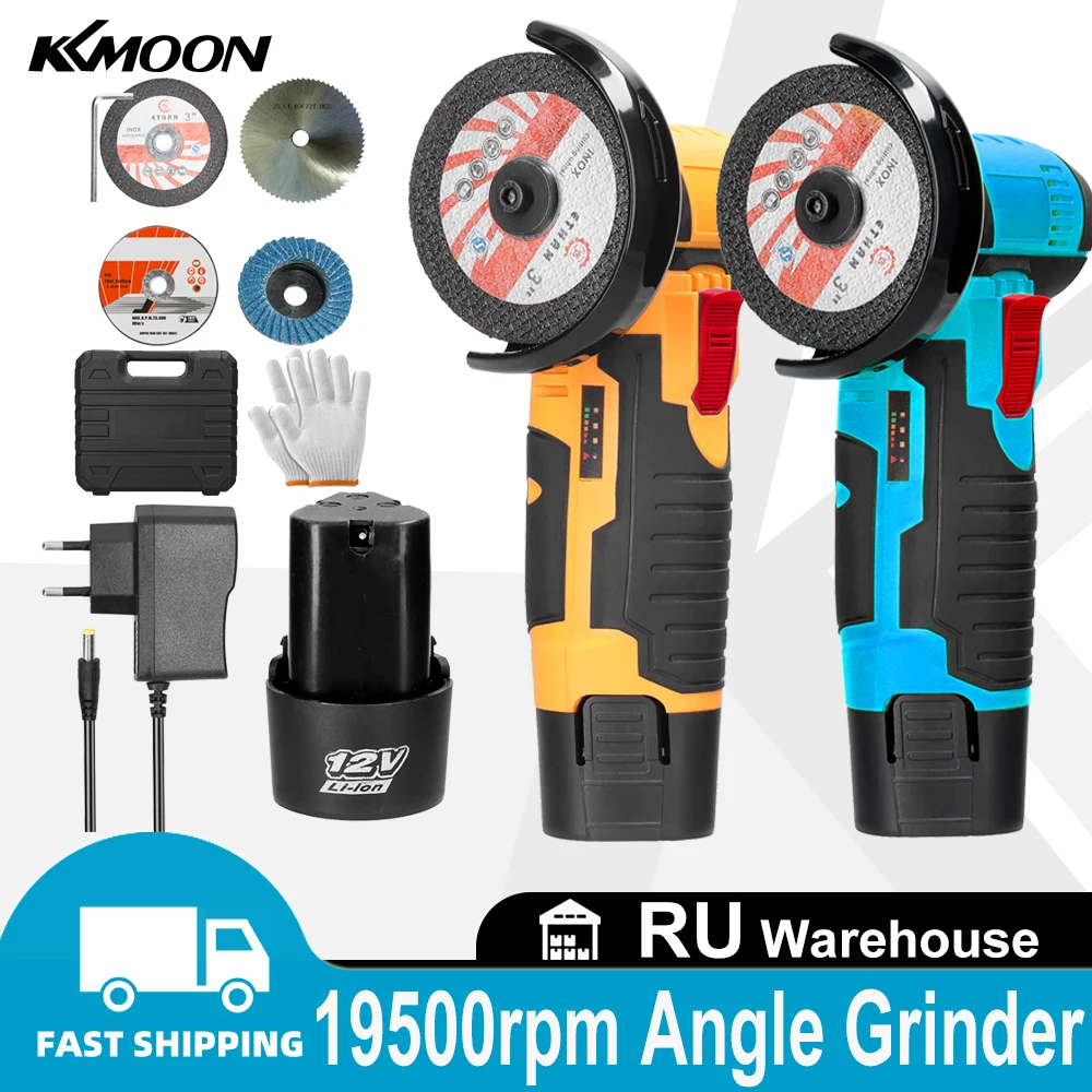 12V 19500rpm Angle Grinder com bateria Indicador elétrico Moagem ...