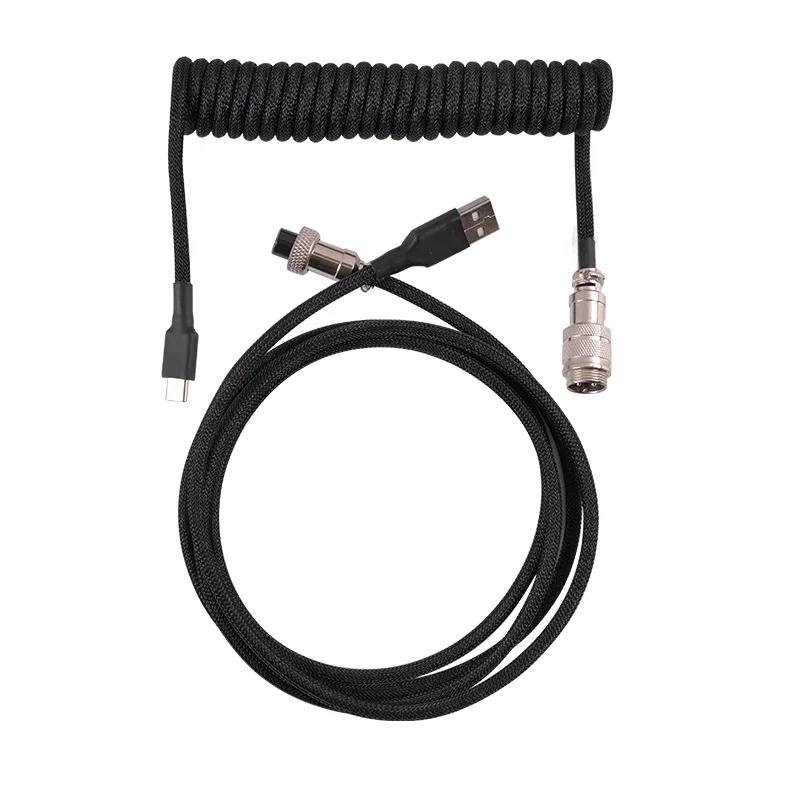 Mechanical-Keyboard-Aviator-Adapter-Coiled-Cable-Type-C-Phone-Charging ...