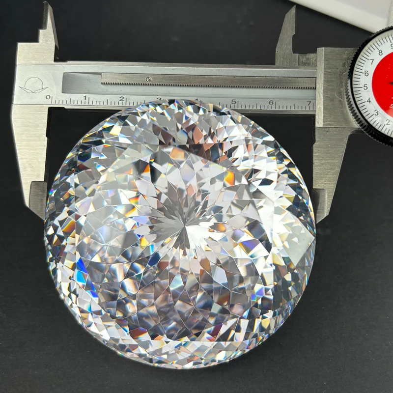 45~100mm Large Size 132 Facted White Cubic Zircon Stone BIG Stone For ...