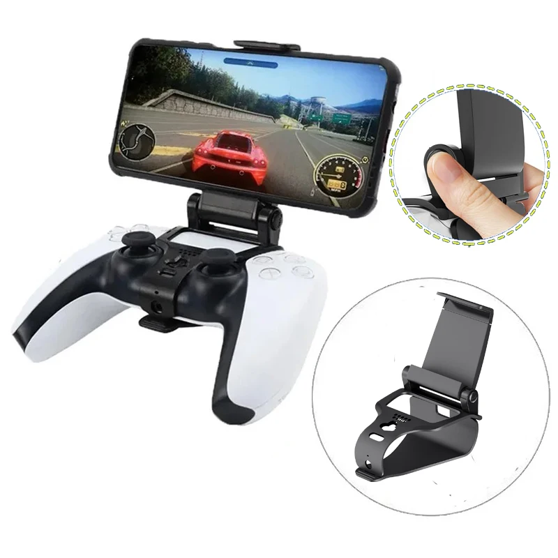 For-PS5-Controller-Gamepad-Mobile-Cell-Phone-Stand-Smart-Grip-Mounting ...