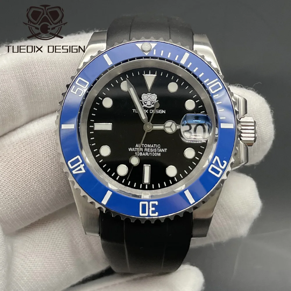 TUEDIX Brand Dive Waterproof 41MM Sport NH35A SUB Automatic Men Watch ...